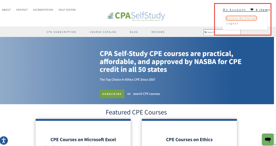 How do I access and start Self-Study CPE Courses – CPA Self Study